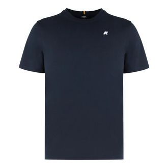 K-Way Odom Letitrain Baumwoll-Rundhals-T-Shirt - - Tops - Herren - Blau - XL