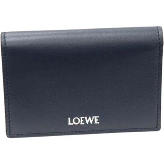 Loewe Pre-owned Bifold Glattleder Kartenetui - - Pre-owned - Herren - Blau - ONE SIZE