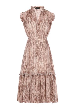 Faina Kleid Damen Braun Mehrfarbig