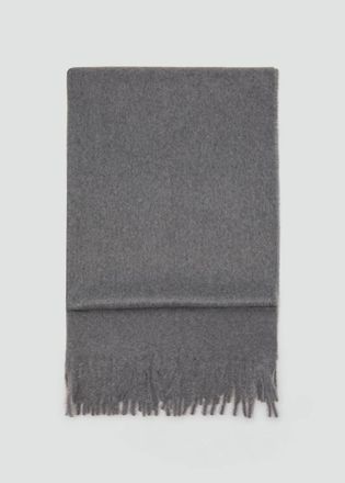 Mango &Eacute;charpe &agrave; franges gris chin&eacute; fonc&eacute; - Femme - Taille unique - MANGO