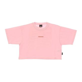 PROPAGANDA Femme, Tops, Rose, Taille: 44 FR Rose Cropped T-Shirt