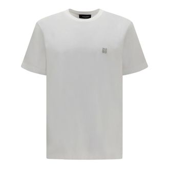 Dsquared2 T-shirt Coton Metal D2 - Homme - Tops - Blanc - Taille: M