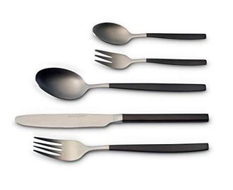Echtwerk Echtwerk EW-BS-3315E Tafelbesteck Positano Due-Silver/Black Edition, 30-teilig, f&uuml;r 6 Personen, Messer aus Klingenstahl, Inkl. Pr&auml;sentschachtel, Stain