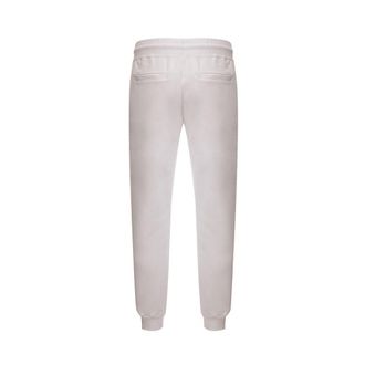 GCDS Mens White Cotton Athletic Pants