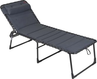 Crespo Sonnenliege Liegestuhl AL364 XL Air Deluxe Camping Garten Liege Alu 140kg Grau