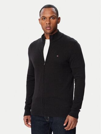 Tommy Hilfiger Strickjacke Essential MW0MW36517 Schwarz Regular Fit