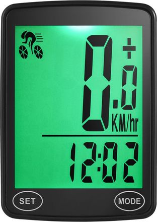 Dioche Fahrradcomputer mit LED-Hintergrundbeleuchtung, Tachometer, Kilometerz&auml;hler, Kalorienz&auml;hler und Temperaturanzeige f&uuml;r Fahrr&auml;der f&uuml;r Erwachsene, Radfah