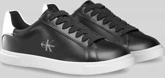Calvin Klein Sneaker aus echtem Leder mit Logo-Pr&auml;gung