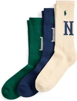 Polo Ralph Lauren Lot de trois paires de chaussettes en coton m&eacute;lang&eacute;