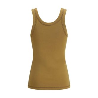 Christophe Lemaire Womens Brown Cotton Tank Tops