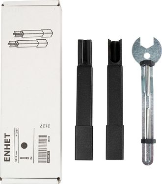 IKEA ENHET Beine, f&uuml;r F-Rahmen, anthrazit/schwarz, 12,5 cm, 204.599.12 - 2 St&uuml;ck