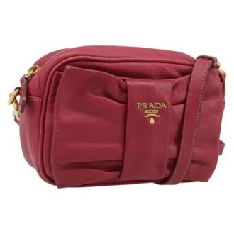 Prada Pre-owned Leder Umh&auml;ngetasche - - Pre-owned - Damen - Rosa - ONE SIZE