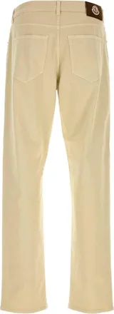Moncler Stretch Cotton Trousers - Beige
