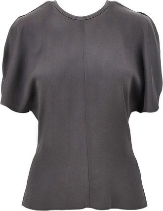 Victoria Beckham Bela crepe back satin top Woman 10