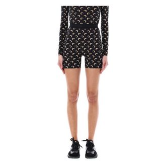 Marine Serre Femme, Shorts, Noir, Taille: 38 FR Short Yoga Lune Noir