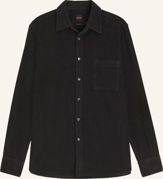 HUGO BOSS Hemd Relegant_6_M Regular Fit schwarz