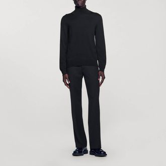 Sandro Pull &agrave; col roul&eacute; en laine Homme