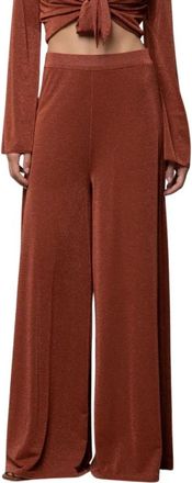 Kaos Kaos, Femme, Pantalons, Brun, Taille: 38 FR Wide Pantalons