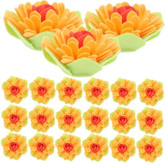 SOLUSTRE 50 St&uuml;ck Teiliges Aromatherapie blumendiffusor Langlebige Pe Blumen in Gelb Dekorativ und Duftend f&uuml;r B&uuml;ro Wohnzimmer Bad und Schlafzimmer Kompakt f&uuml;r