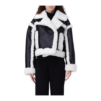 Stand Studio Shearling Jacke - - Jackets - Damen - Schwarzk - XS