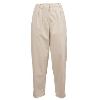 Aspesi Cotton Carrot Pants - - Trousers - Damen - Beige - XS