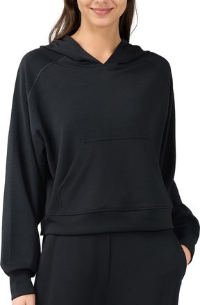 Yvette Sports Damen Hoodie Oversize Pullover mit Kapuze Herbst Winter Sport Langarm Sweatshirt,schwarz,L