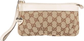 Gucci Crossbody Bags - Gucci GG Monogram Heart Clutch - Gr. unisize - in Braun - f&uuml;r Damen