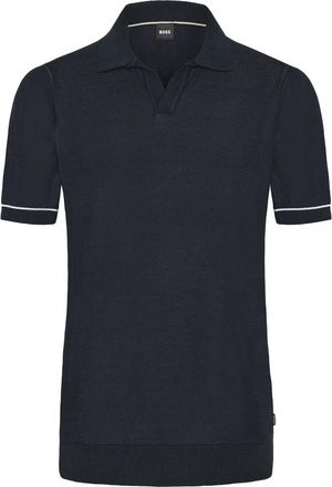 HUGO BOSS Glattes Poloshirt aus einem Baumwolle-Lyocell-Mix in