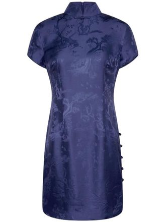 Shanghai Tang robe courte Winding Stream Party - Bleu