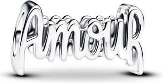 Pandora Moments Amour Schrift Charm aus Sterling Silber, Kompatibel Moments, 794426C00