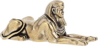 BESPORTBLE Antike Messing Sphinx Figur mit Detailreicher Verarbeitung Robuste &Auml;gyptische Skulptur f&uuml;r Wohn B&uuml;rodekoration Einzigartige Vintage Dekofigur f&uuml;r Zuha