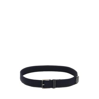 Ermenegildo Zegna Homme, Accessoires, Bleu, Taille: 105 CM Ceinture Tiss&eacute;e en Rayonne