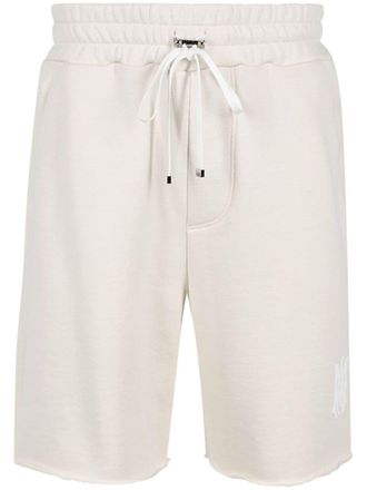 Amiri short de sport en coton &agrave; logo imprim&eacute; - Blanc