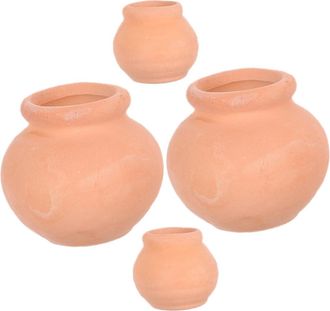 NUOBESTY 4 Stück Kleine Keramik Sukkulenten Pflanztöpfe mit Abflussloch Niedliche Mini Blumentöpfe für Zimmerpflanzen Dekorative Pflanzgefäße für Büro Balkon K