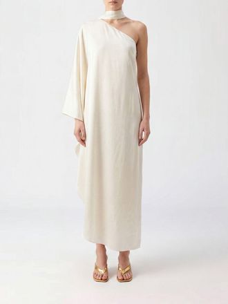 Taller Marmo One-Shoulder-Midi-Kaftan aus Viskose mit hohem Kragen