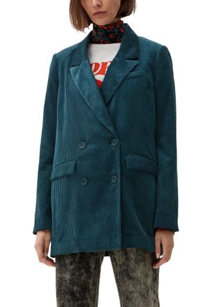 QS by s.Oliver Q/S designed by - s.Oliver Damen 2119418 Blazer, Blau, 42 EU
