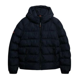 Superdry Doudoune de sport &agrave; capuche - Homme - Vestes - Bleu - Taille: 2XL