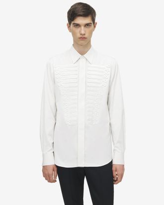Alexander McQueen Popeline-Hemd mit Frogging-Details - Item 847290QNAAX9000