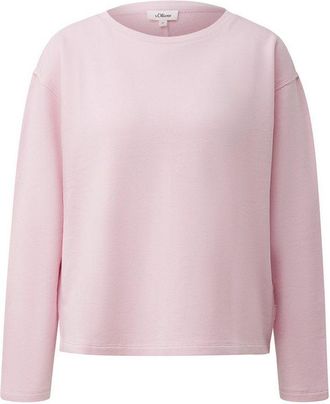 s.Oliver Sweatshirt Sweatshirt Verk&uuml;rztes Sweatshirt mit Naht-Details