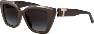 Tiffany & Co. Femme, Accessoires, Brun, Taille: 52 MM Tf4239U Lunettes de soleil