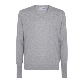 Ballantyne Homme, Pulls, Gris, Taille: L Pull col V