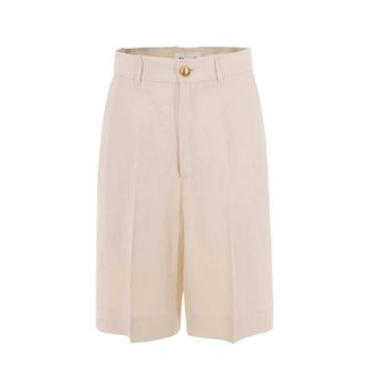 P.A.R.O.S.H. P.a.r.o.s.h., Femme, Shorts, Beige, Taille: 38 FR Pleated Tailored Shorts