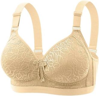 Generic CHJAN - Soutien-gorge fin sans fil confortable pour femme - Couverture compl&egrave;te - Tissu respirant doux - L&eacute;ger, Teint, 64