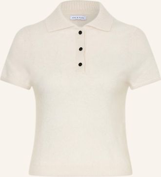 Mrs & Hugs Mrs & Hugs Strick-Poloshirt Aus Cashmere weiss