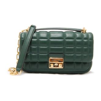 Michael Kors Tribeca Kleine gesteppte Umh&auml;ngetasche aus Leder - - Bags - Damen - Gr&uuml;n - ONE SIZE