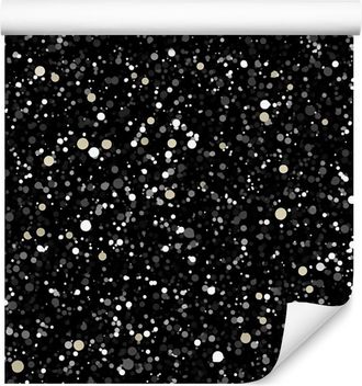 OEM Carta Da Parati Nera Glitterata Nero, Grafite, Marrone E Grigio 50x1000 Cm