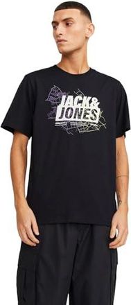Jack & Jones T-Shirt à col Rond imprimé pour Homme, Noir, XXL