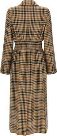Valentino Garavani Houndstooth Wool Coat - Beige