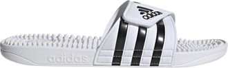 adidas Unisex Adissage Slides, Cloud White / Core Black / Cloud White, 44.5 EU