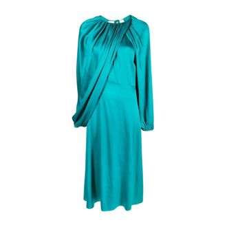 Colville Seiden Midi-Kleid mit tailliertem Schnitt - - Dresses - Damen - Blau - S